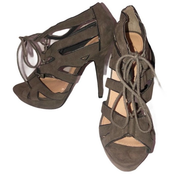 Marco Santi | Shoes | Marco Santi Taupe Cutout Lace Up Lauren Heel ...